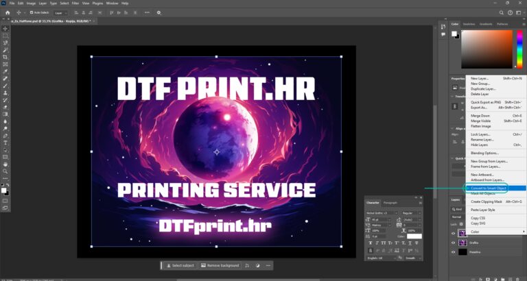 Soft print - DTF Halftone effect - Tutorial in Photoshop